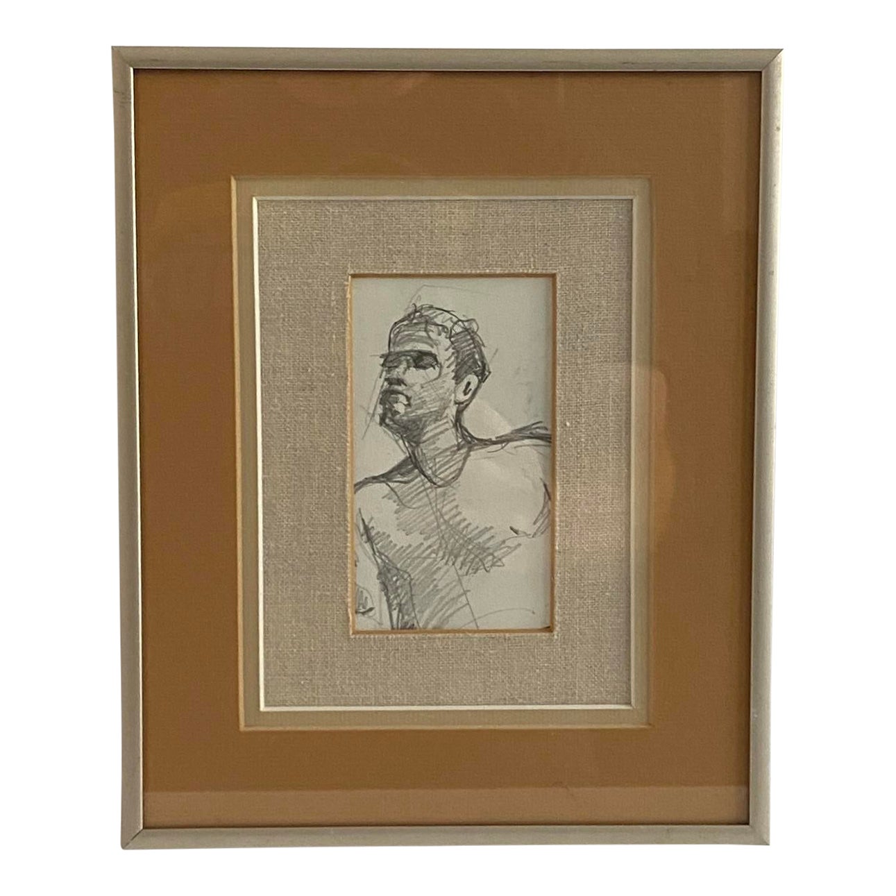 1990s Male Nude Figure Drawing Framed Chairish