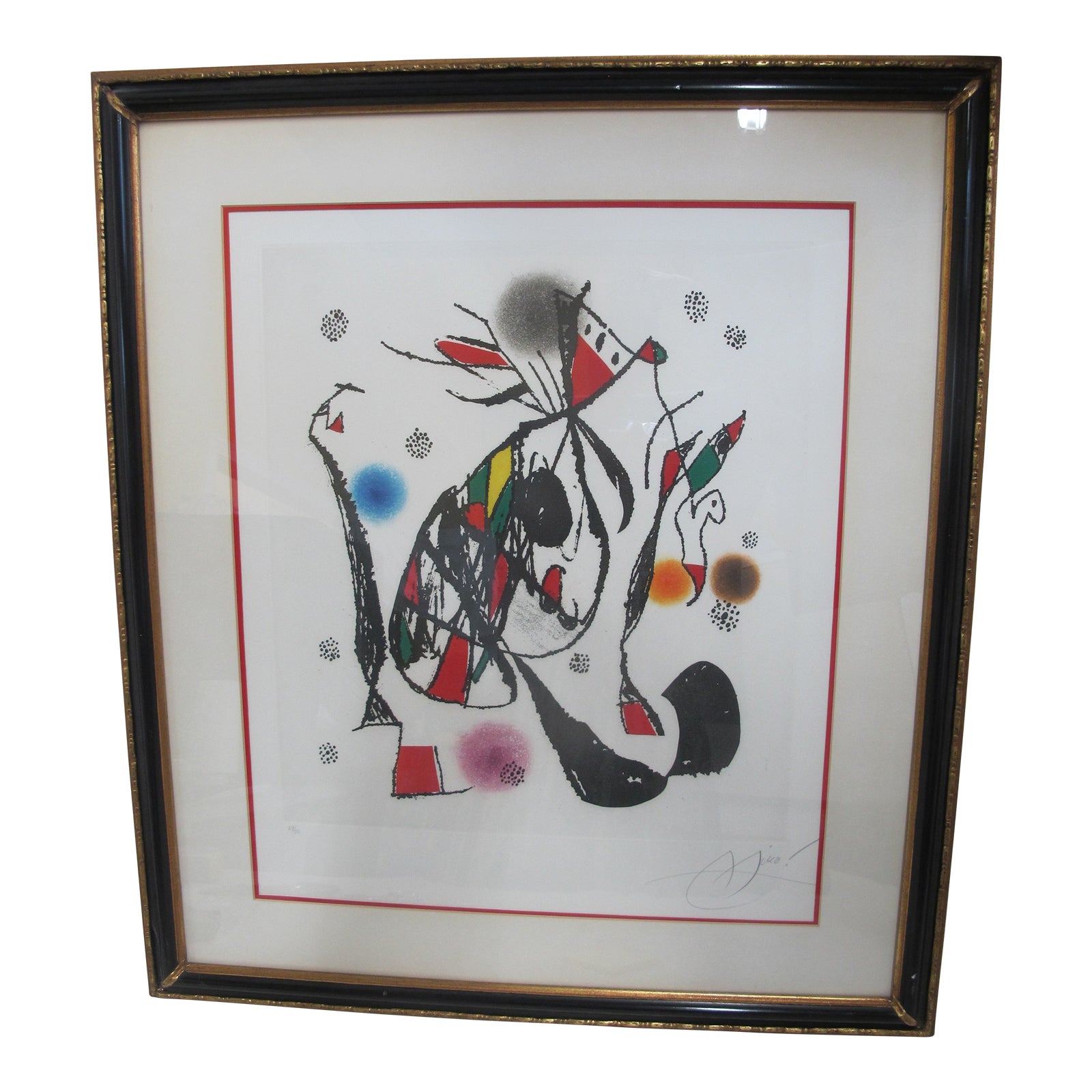 Joan Miro Signed Limited Edition Color Etching Escalade De La Butte