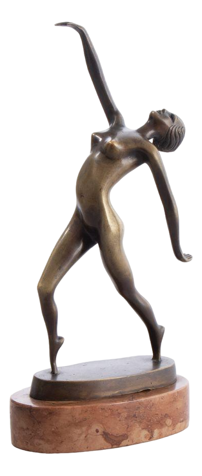 Art Deco Patinated Bronze Model Of Nude Dancer By Szoke 1930s Chairish