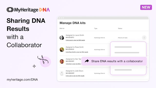 Genea Musings New Myheritage Feature Sharing Myheritage Dna Results