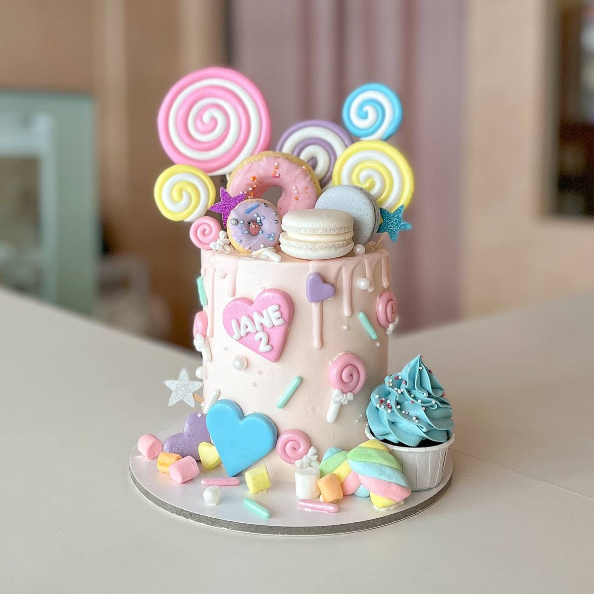 Rainbow Candyland Birthday Cake