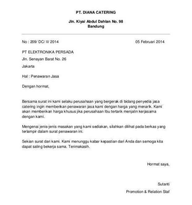 Cara Membuat Surat Penawaran Barang Dan Jasa Dilengkapi Contohnya