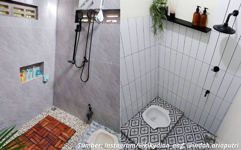 8 Desain Kamar Mandi Minimalis Kloset Jongkok Shower Paling Aesthetic