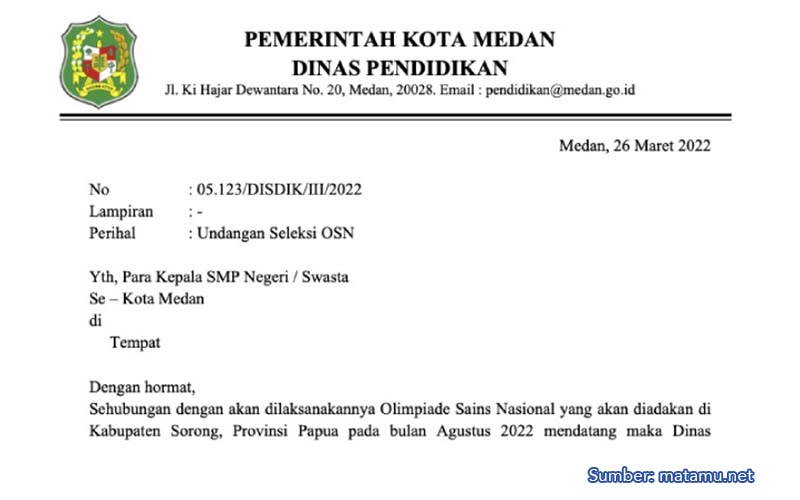 10 Contoh Surat Dinas Resmi Yang Baik Dan Benar Beser