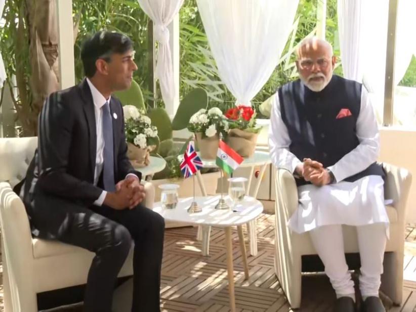 Pm Modi Holds Bilateral Meeting With Uk Pm Rishi Sunak On Sidelines Of