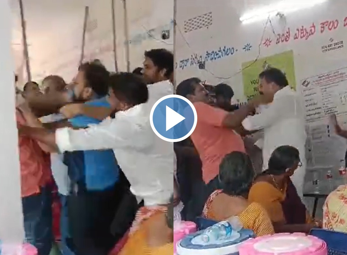 Andhra Pradesh Shocker Ysrcp Mla Annabathuni Sivakumar Slaps Voter At