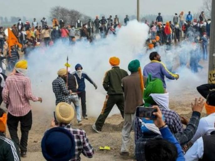 Delhi Chalo March Security Forces Fire Tear Gas Shells As Protesting