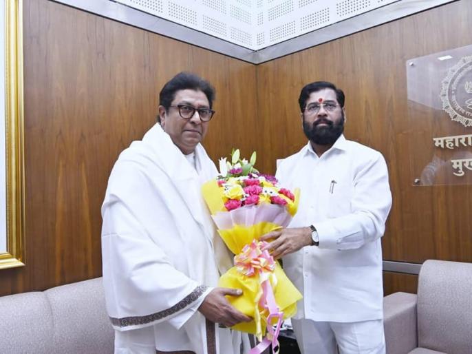 Mns President Raj Thackeray Meets Maha Cm Eknath Shinde