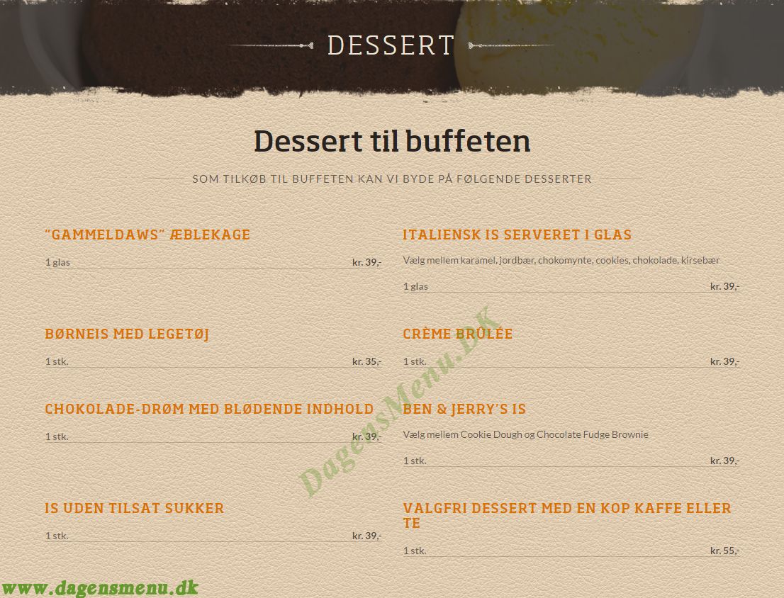 Restaurant Flammen Herning Dagens Menu