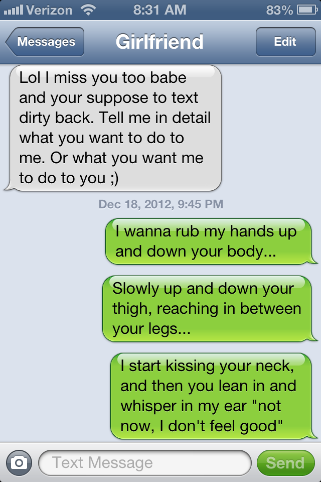 Dirty Text Message Girlfriend Funny Faxo