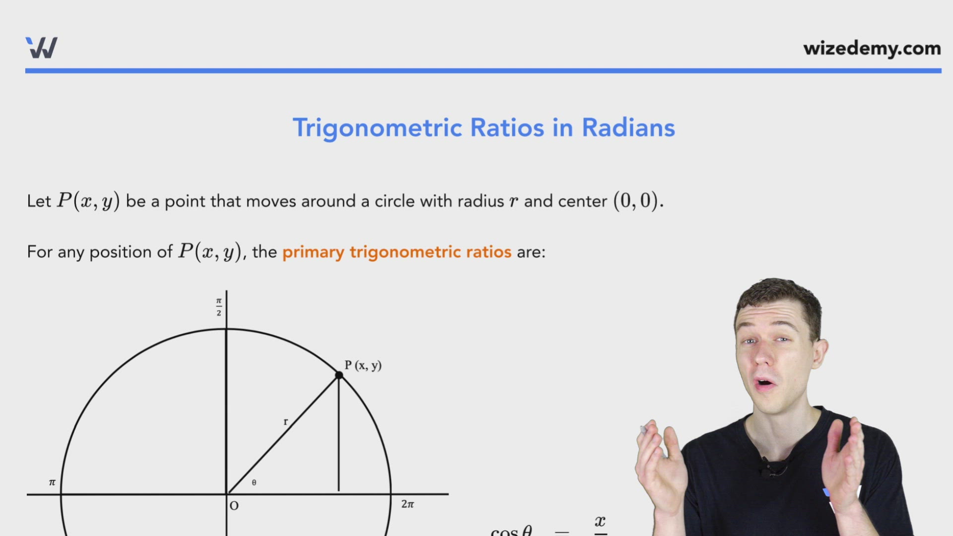 Trigonometric Ratios In Radians Wize High School Grade 12 Pre