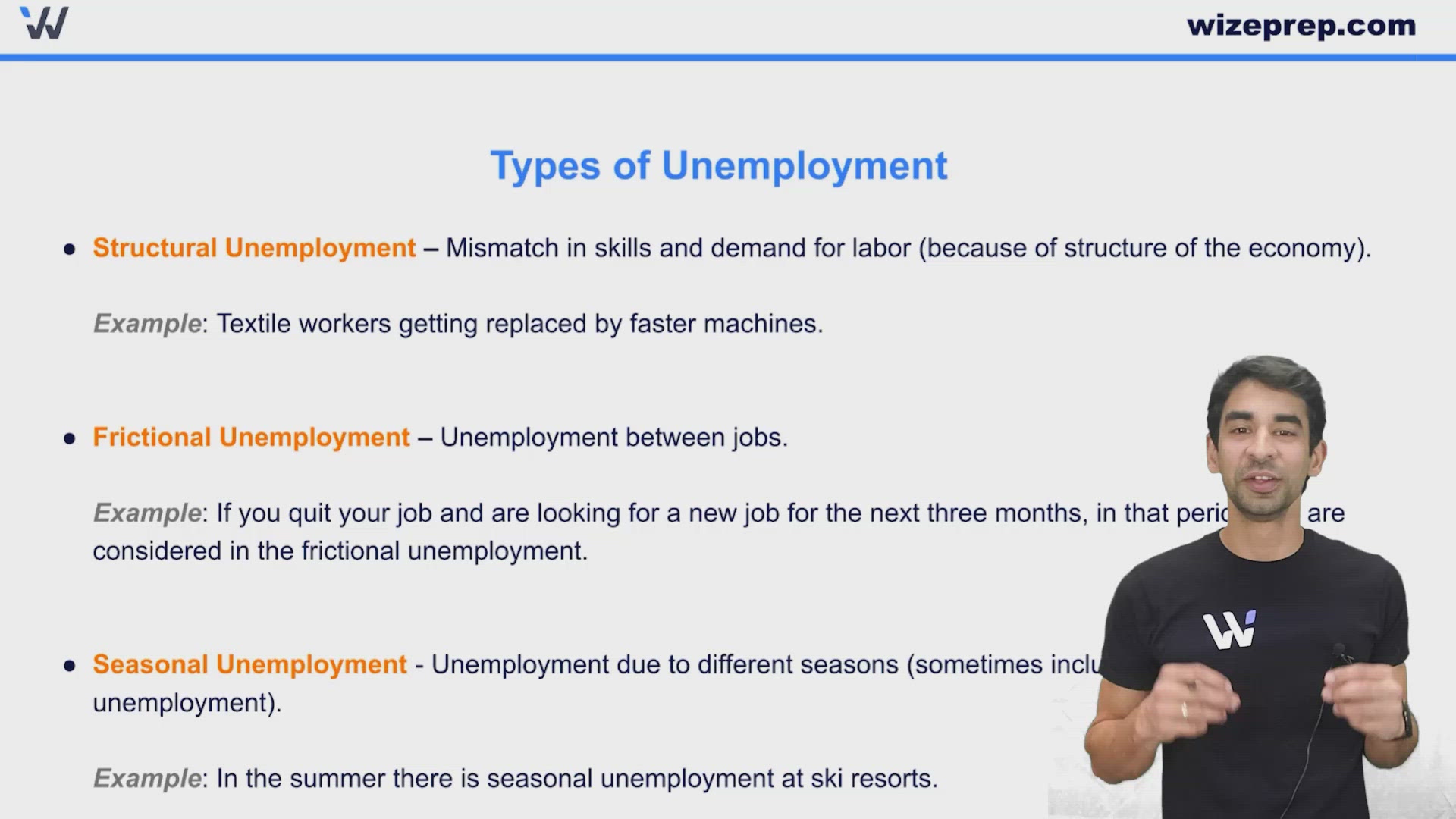 Types Of Unemployment Wize University Macroeconomics Textbook Wizeprep