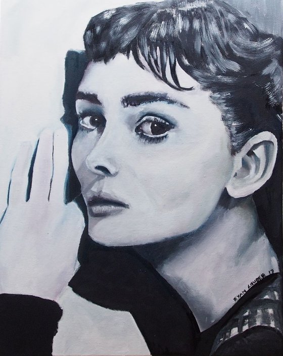 Audrey Hepburn Oil Painting By Ryan Louder Artfinder