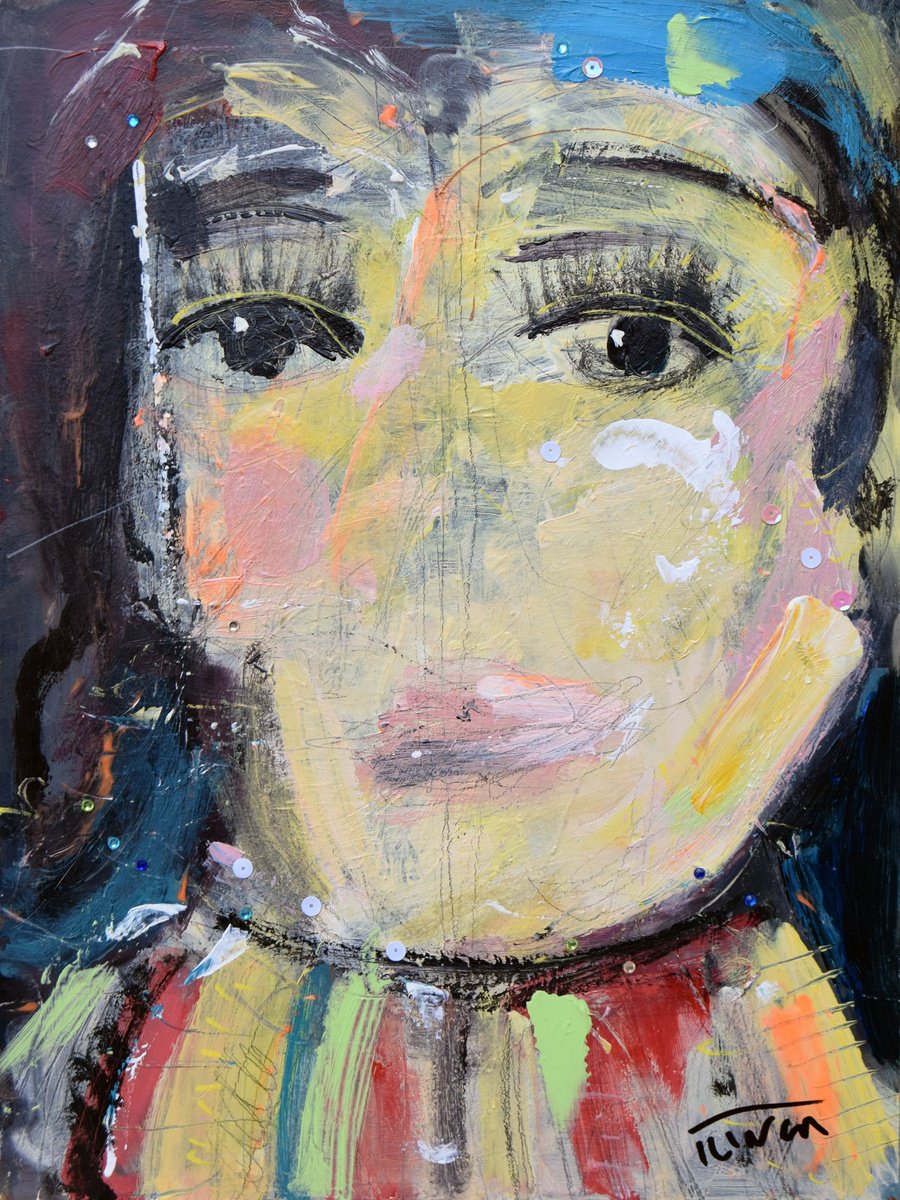 Tete De Femme Inspired By Picasso 10 22 Acrylic Painting By Catalin