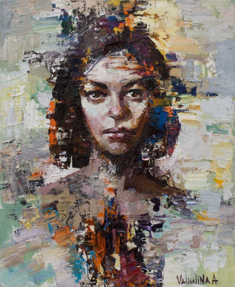 Abstract Woman Portrait Painting Original Oil Painting Oil Painting By