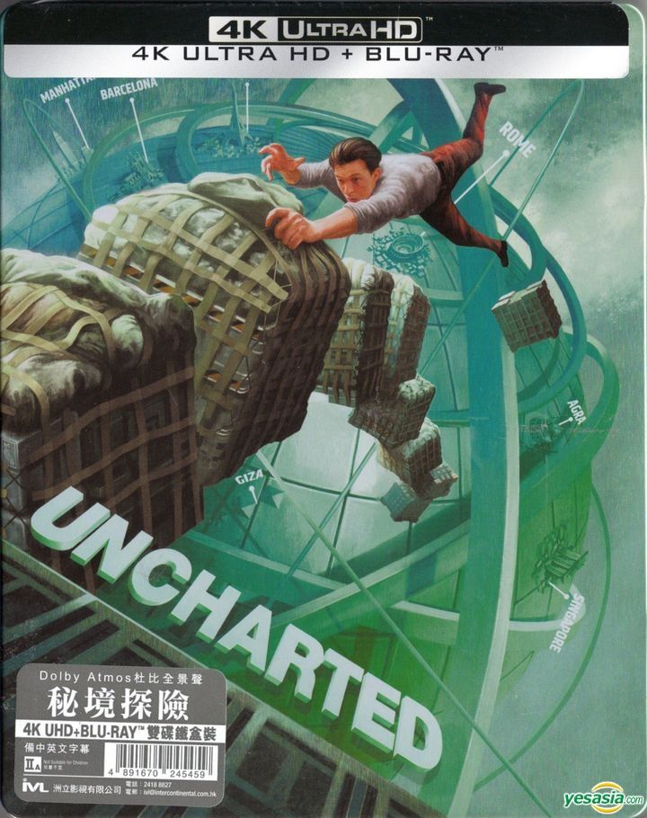 Yesasia Uncharted 2022 4k Ultra Hd Blu Ray Steelbook Hong