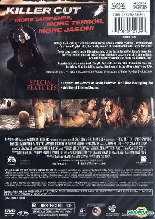 Yesasia Friday The 13th 2009 Dvd Widescreen Edition Killer Cut