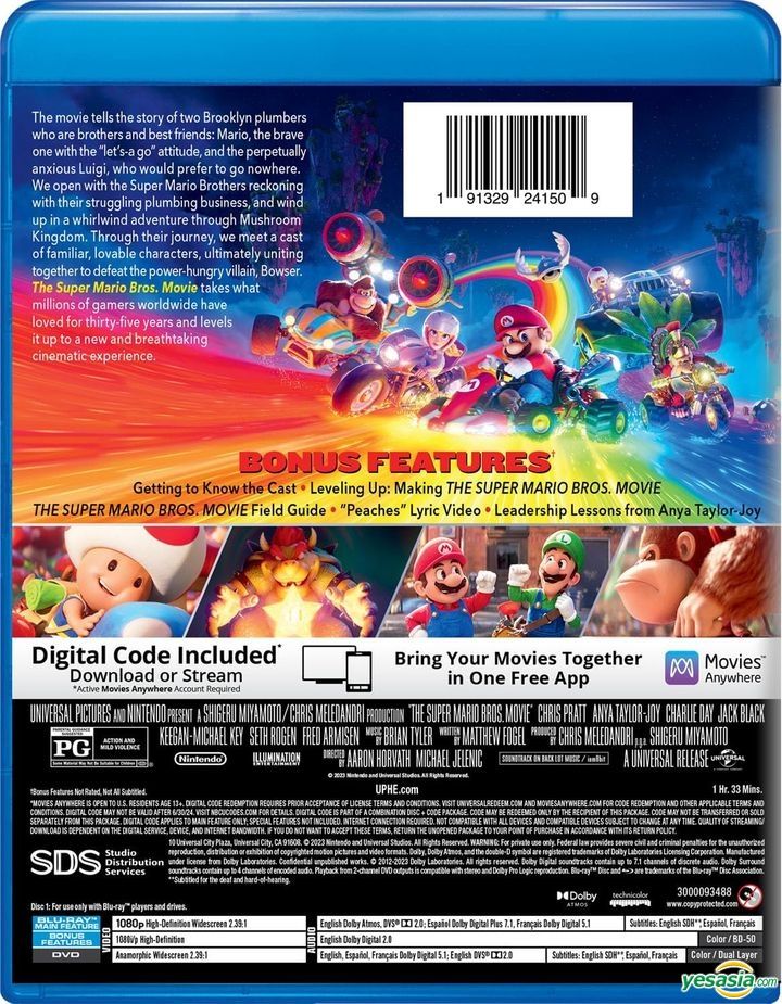 Yesasia The Super Mario Bros Movie 2023 Blu Ray Dvd Digital