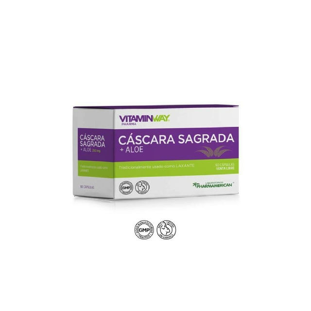 Cáscara Sagrada Aloe Vitamin Way Laxante 60 Comprimidos