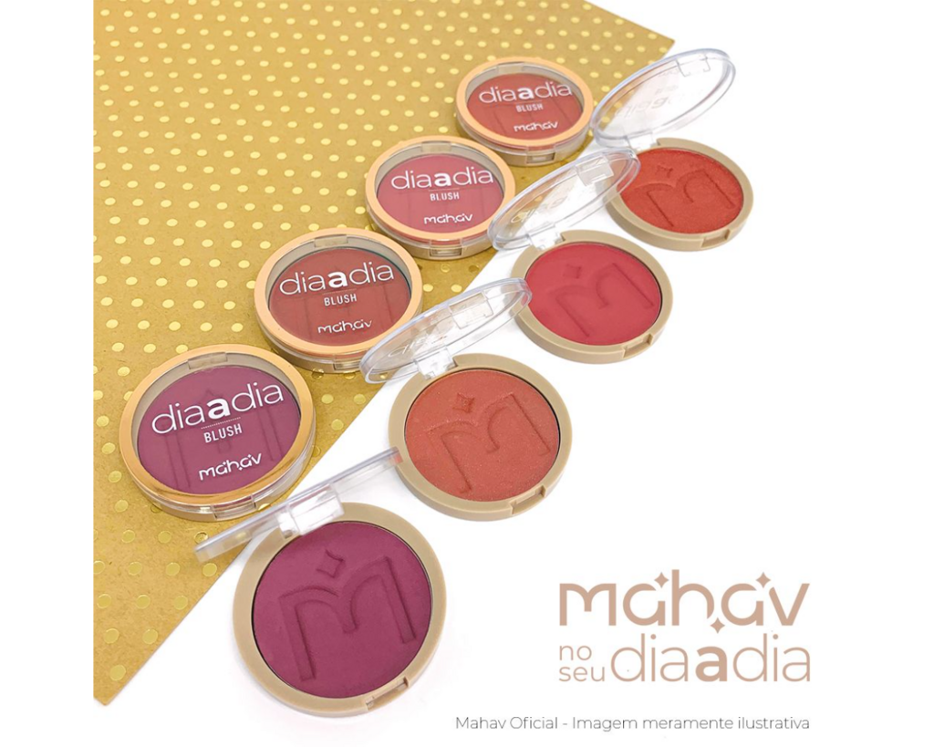 Blush Compacto Dia A Dia Mahav C18 Unidades Ousada Make