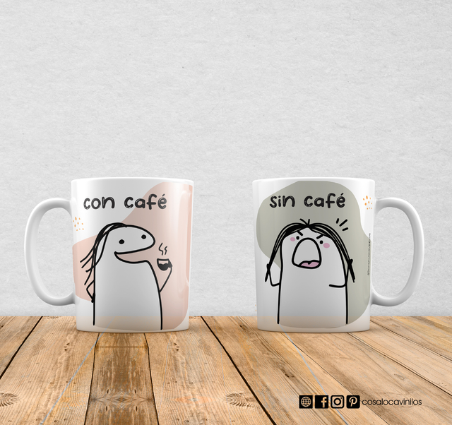 Tazas Flork Con Café Sin Café