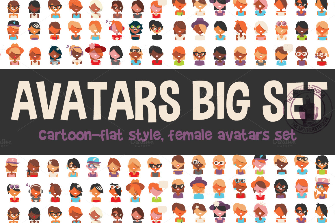 Different Types Of Women Avatars ~ Icons On Creative Market