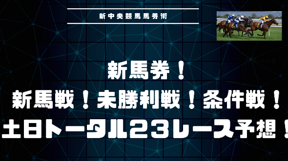 全23レース！土日の中央競馬！新馬券！特選の推奨馬で1点馬券で勝負！｜キングクリ｜coconalaブログ