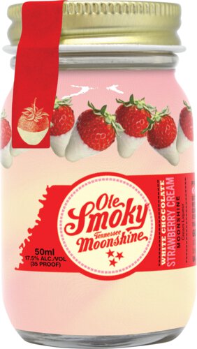 Ole Smoky White Chocolate Strawberry Cream Moonshine 50ml Wine