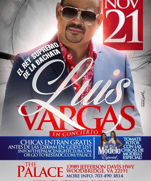 El Rey Supremo De La Bachata Luis Vargas En Virginia Tickeri