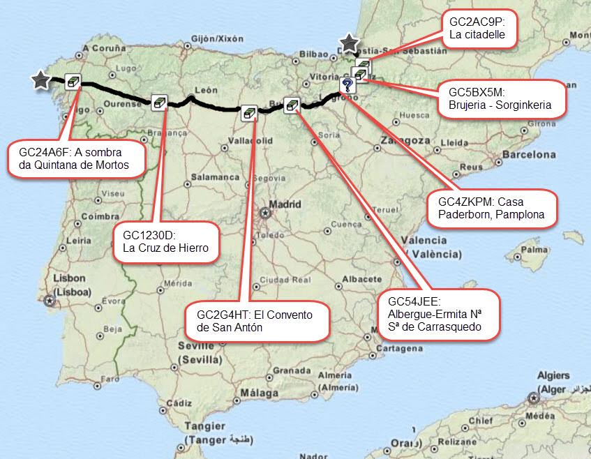 Mapa Del Camino De Santiago