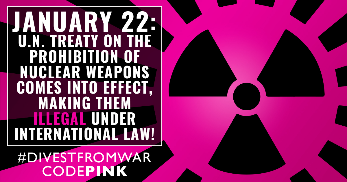 Treaty On Prohibition Of Nuclear Weapons Sunnyvale Codepink Women