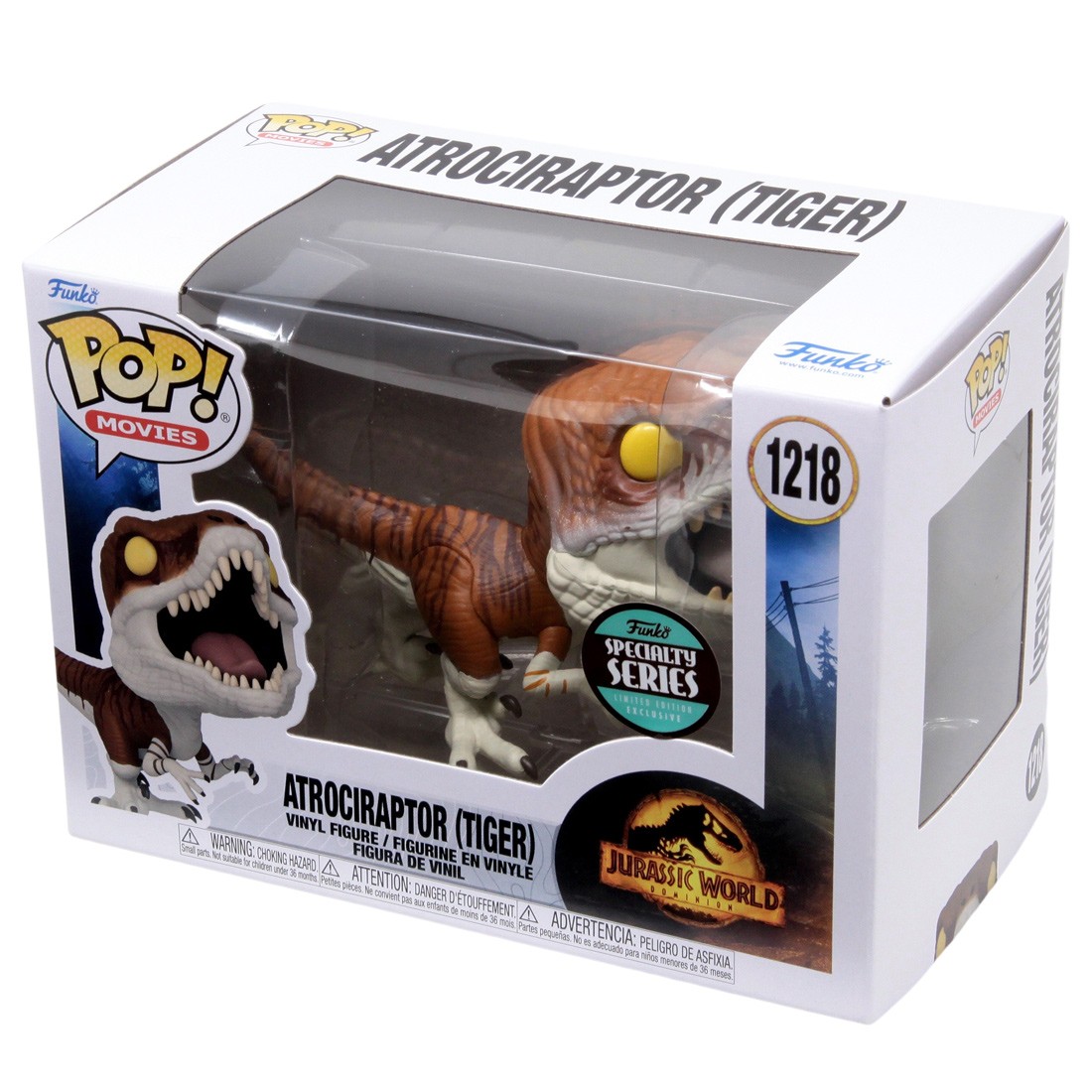 Funko Pop Movies Jurassic World Dominion Atrociraptor Tiger Specialty