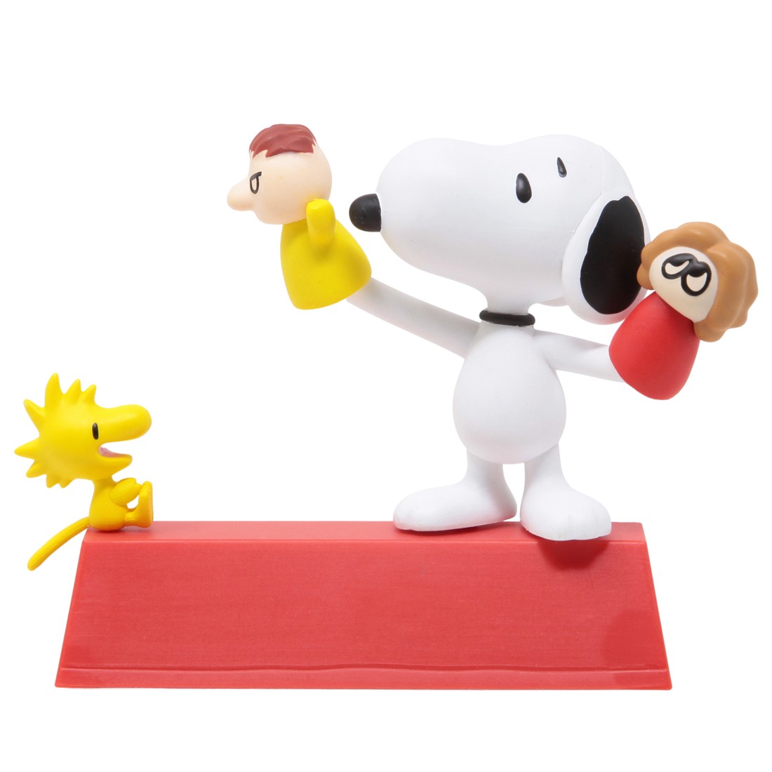 Medicom Udf Peanuts Series 11 Puppet Snoopy And Woodstock Figure Red