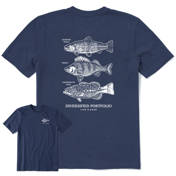 Mens Diversified Freshwater Catches Crusher Lite Tee Life Is Good