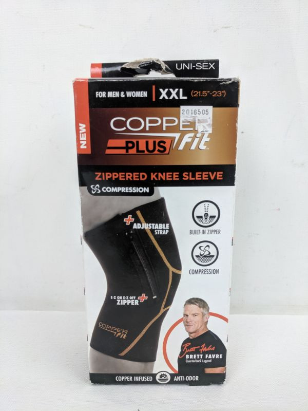 Copper Fit Plus Xxl Zippered Knee Sleeve New