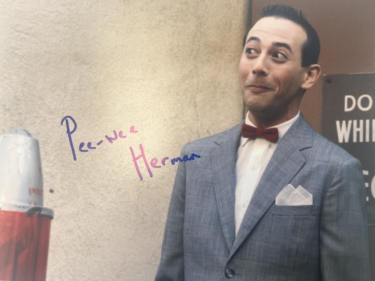 Pee Wees Big Adventure Pee Wee Herman Signed Photo