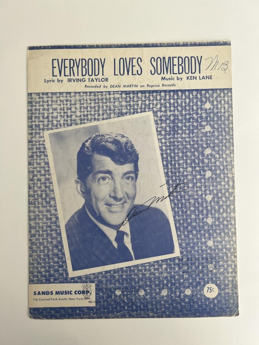 Everybody Loves Somebody Dean Martin Signed Sheet Music