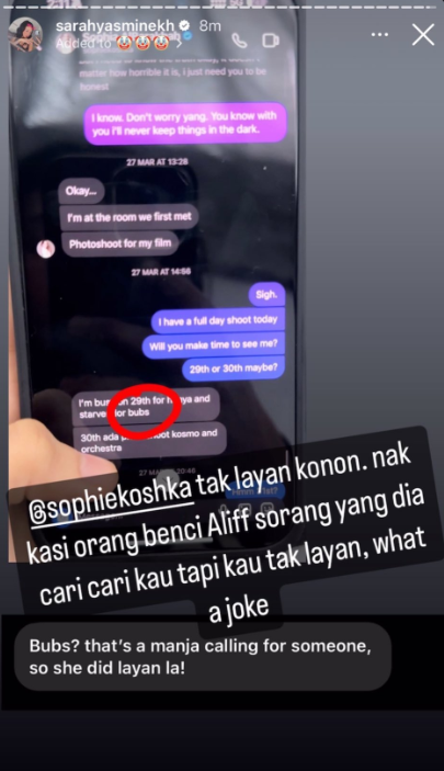 “bubs Yang Love” Sarah Yasmine Dedah Panggilan Manja Aliff Sophia