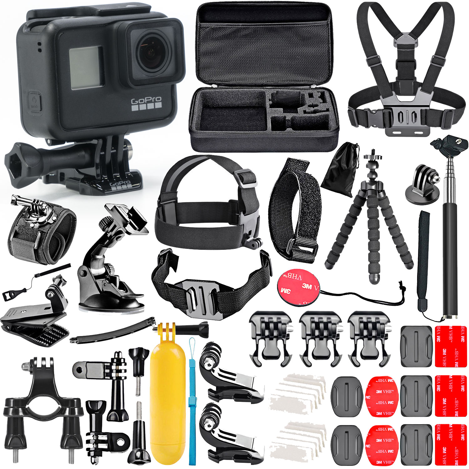 Gopro Hero 7 Black With 50 Piece Action Accessory Kit 818279023053 Ebay