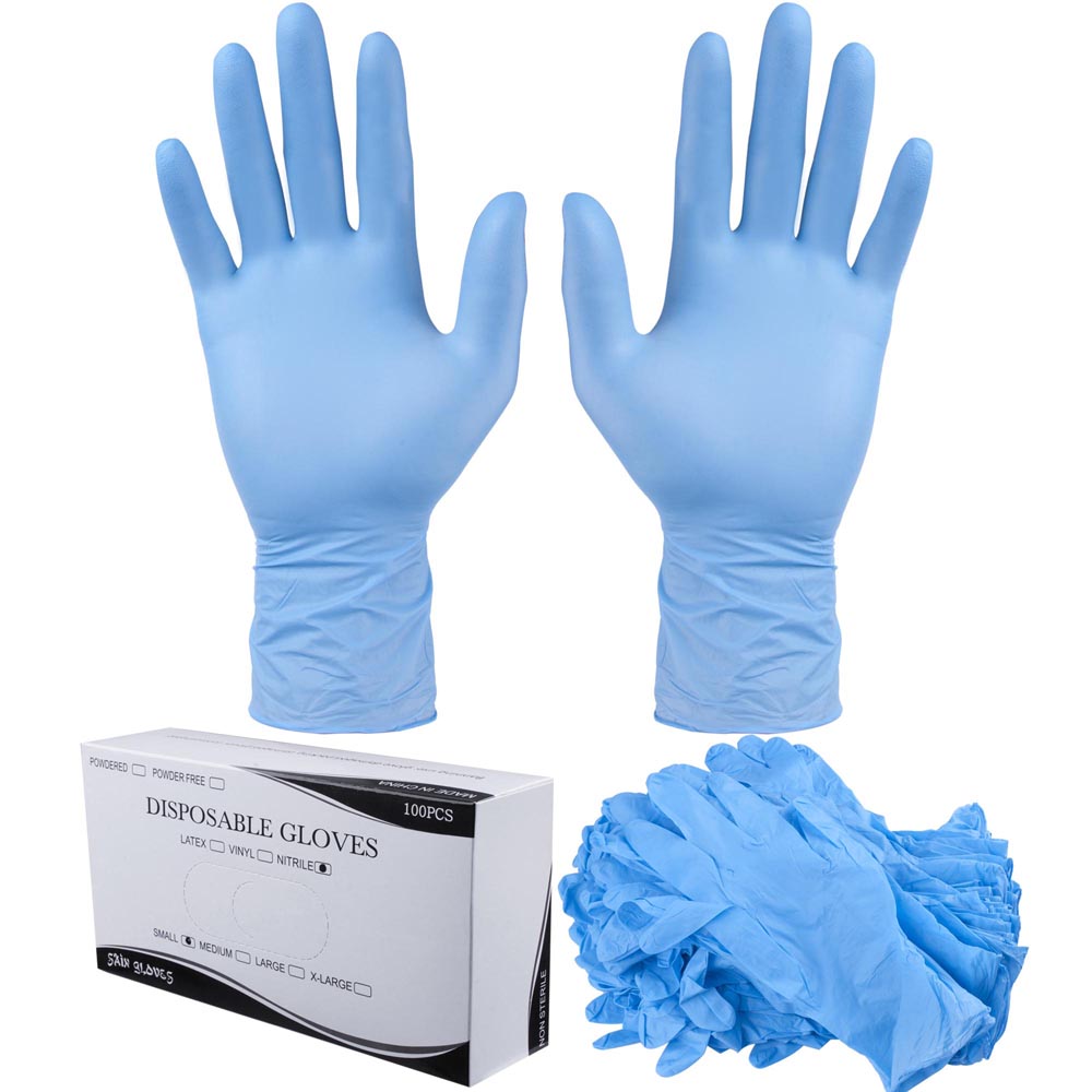 1000 Powder Free Nitrile Disposable Gloves Non Latex Vinyl Exam Large