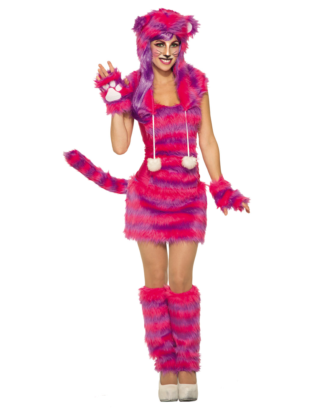 Cheshire Cat Womens Adult Alice In Wonderland Halloween Costume Std