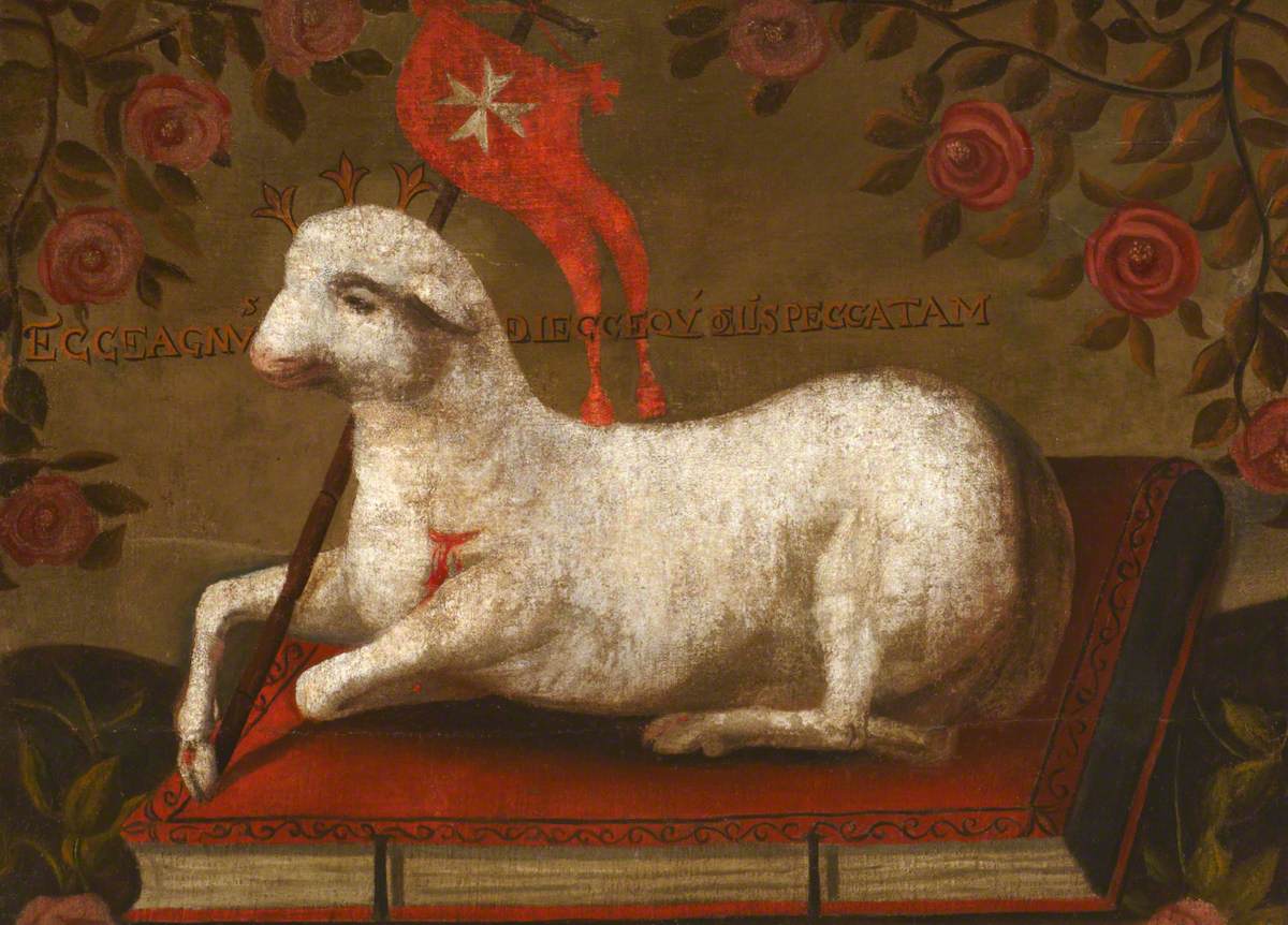 Agnus Dei With A Banner Of The Order Of St John Art Uk