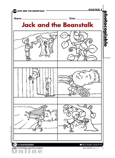 Jack And The Beanstalk Scenes Primary Ks1 Teaching Resource Scholastic