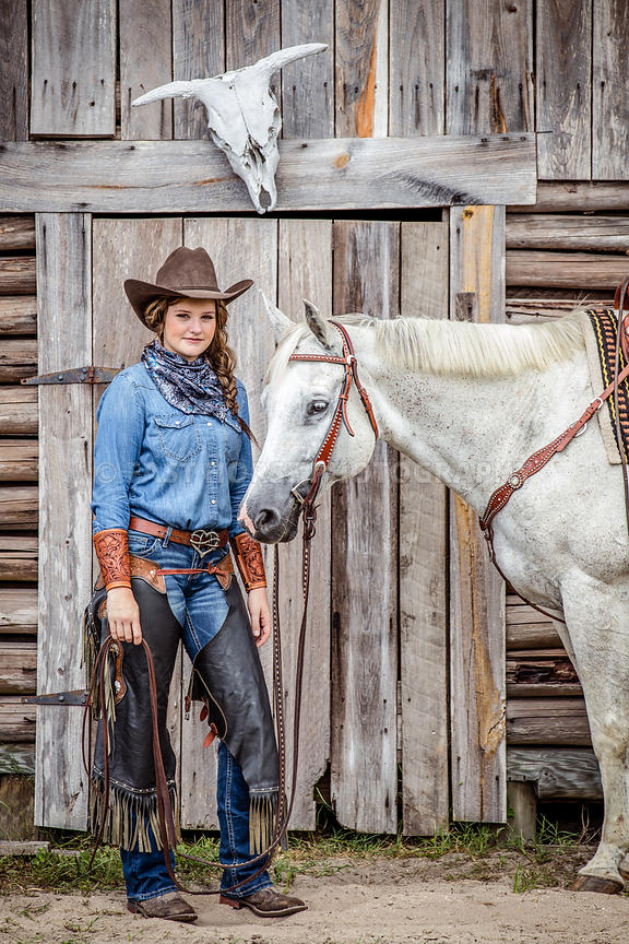 Tall Jockey Kara Price Strips In Front Of The Barn Poses Nude With Her