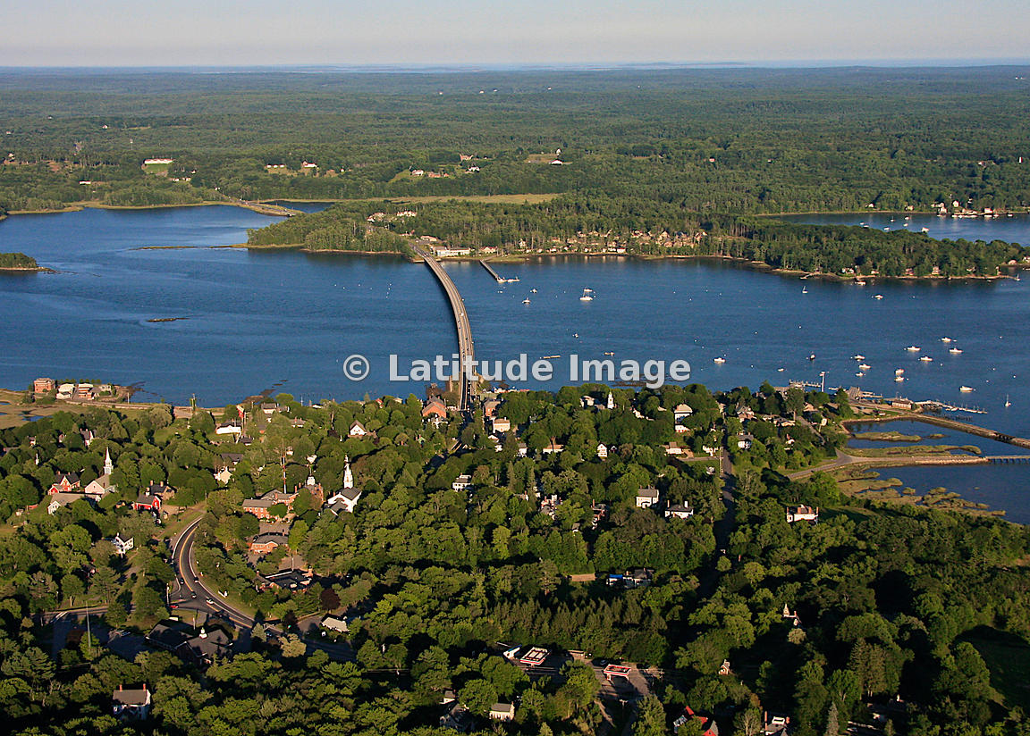 Latitude Image Wiscasset Maine Aerial Photo