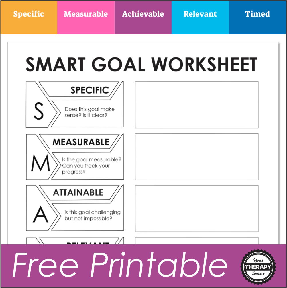 Smart Goal Setting Worksheet Examples