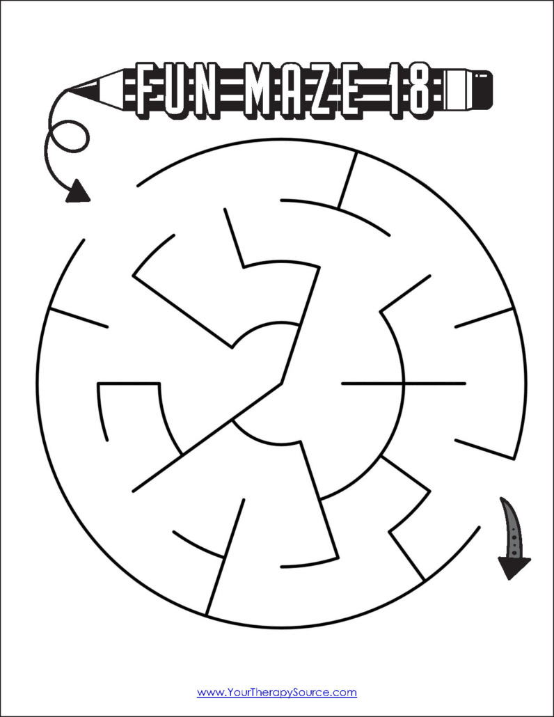 Simple Mazes Free Pdf Packet Your Therapy Source