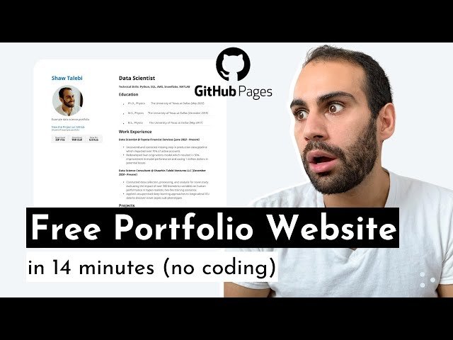 Free Video How To Make A Data Science Portfolio With Github Pages From