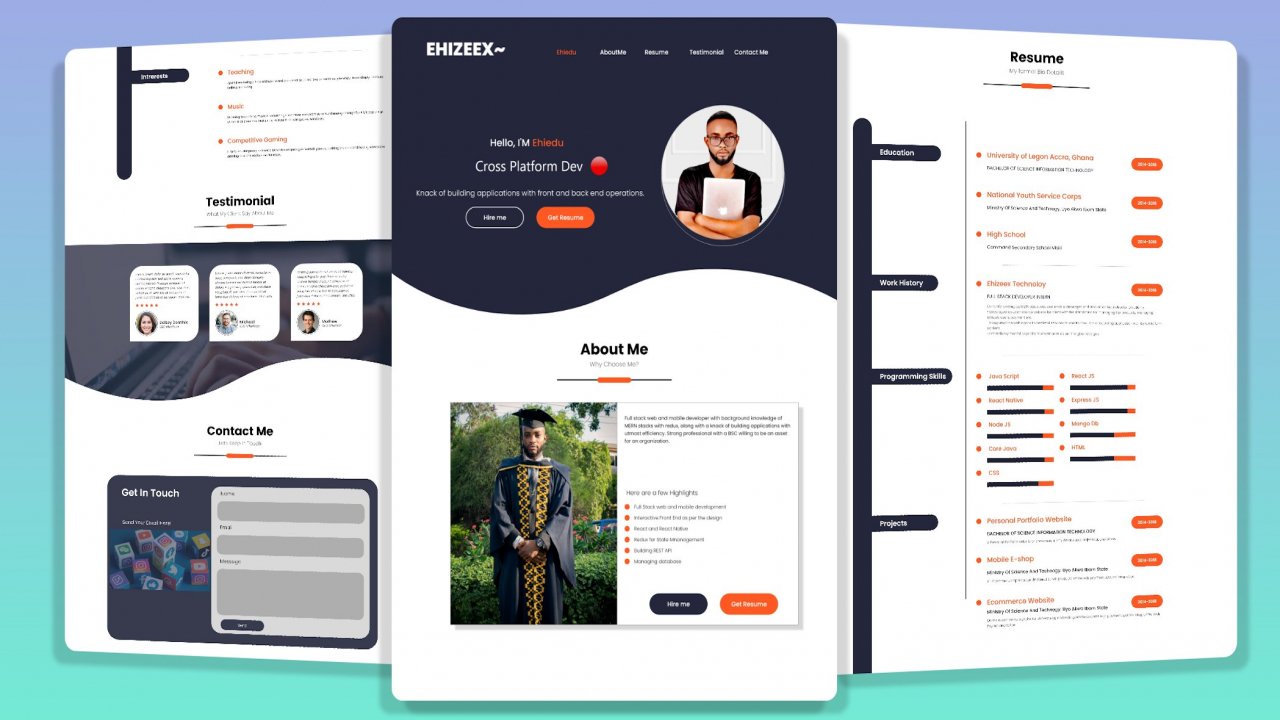 Online Course The Ultimate React Js Responsive Portfolio Website From