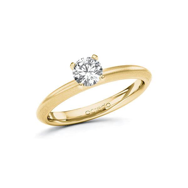 Verlobungsring In Gelbgold 585 Mit 05 Ct Brillant Tw Si Von Acredo